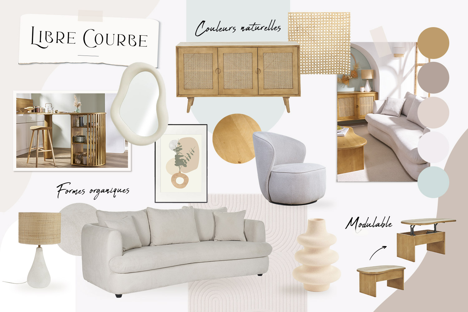 Libre Courbe : Une collection déco dans la tendance organique - Miliboo ...